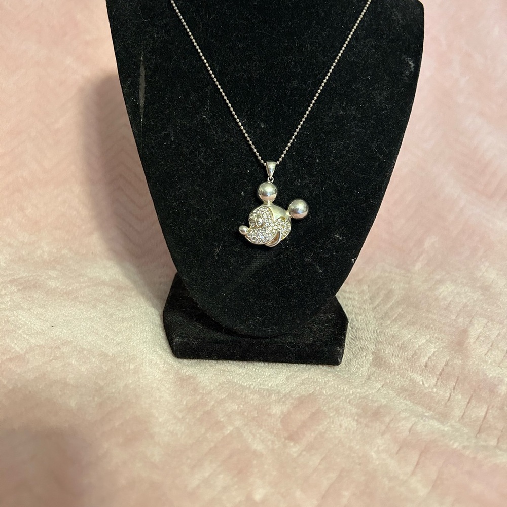 925 Silver Mickey Mouse Necklace (Disney) - Gem